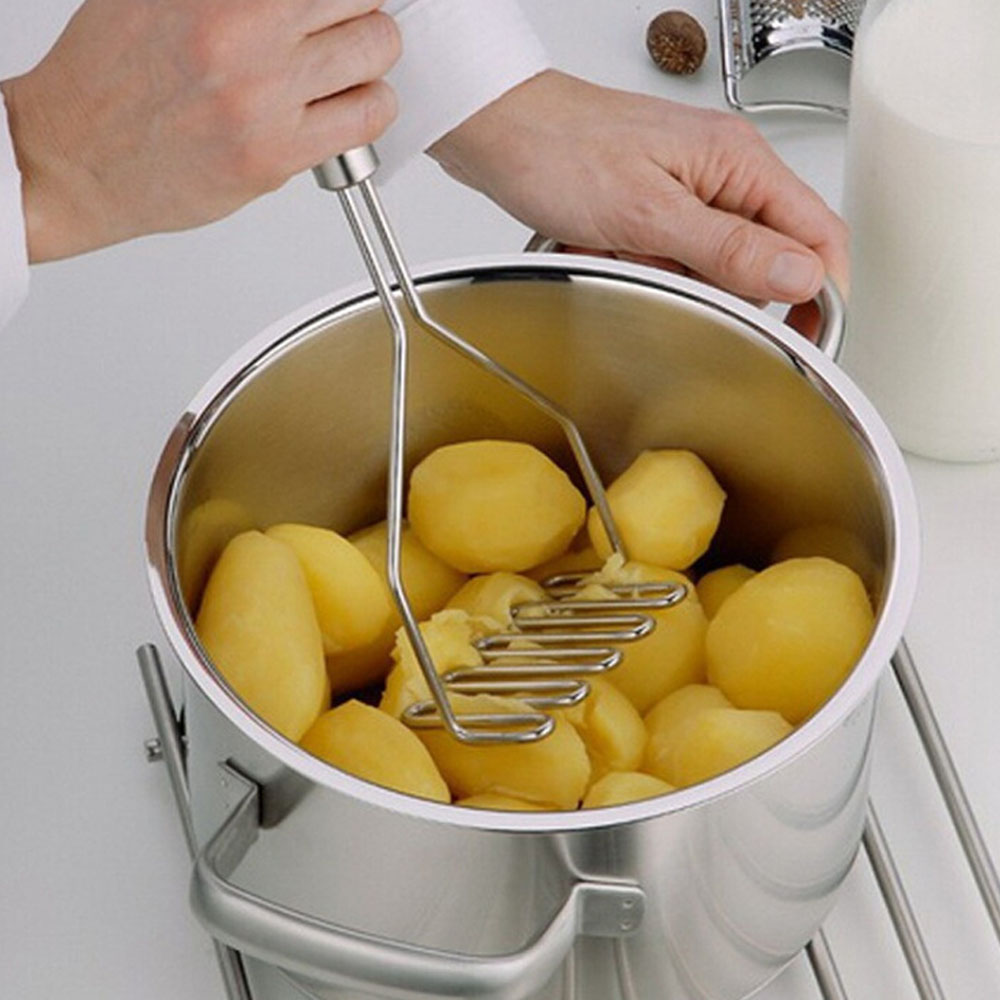 Stainless Steel Wave Shape Potatoes Masher Mash Tool Kitchen